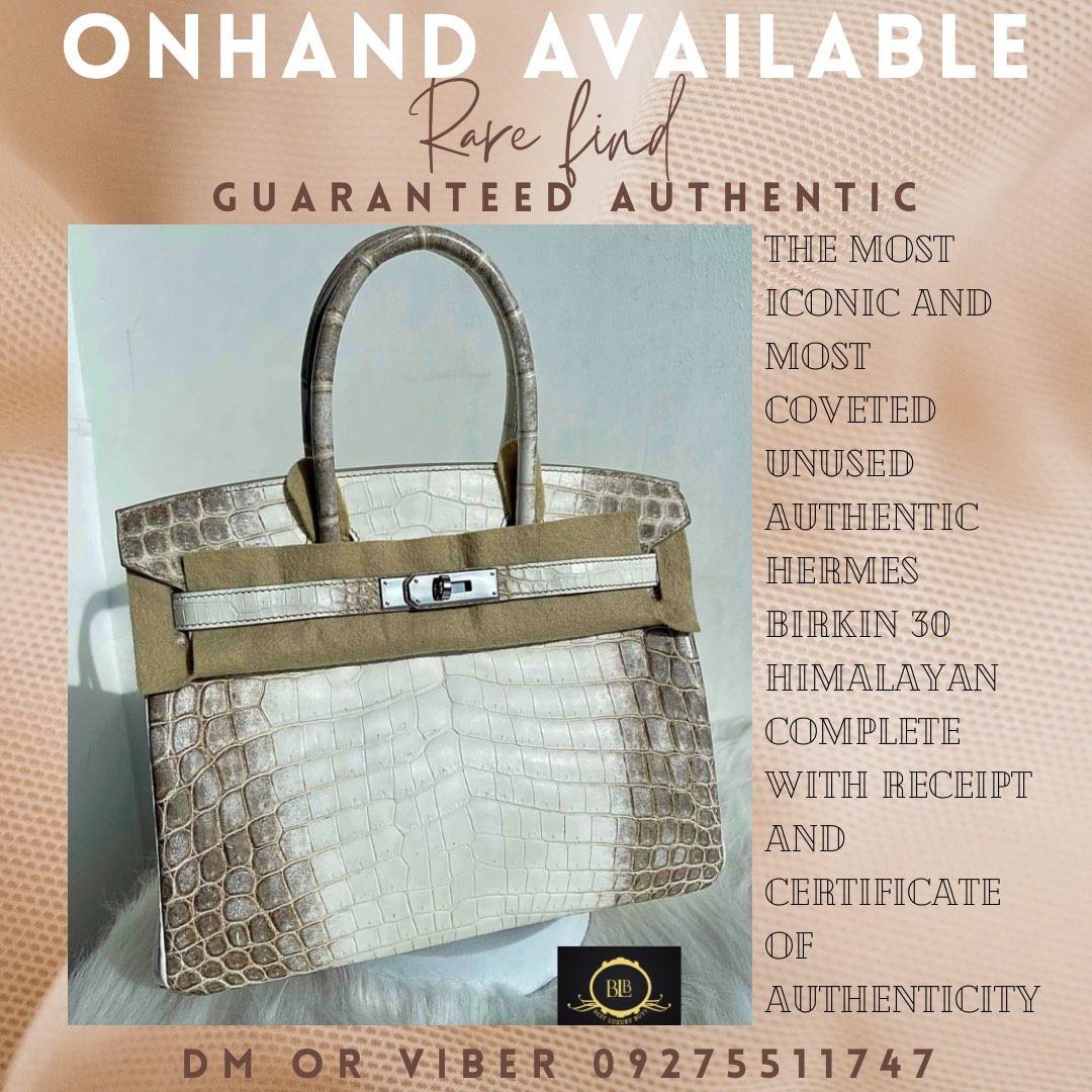Onhand Unused Authentic Hermes Birkin 30 B30 Himalayan Complete with ...