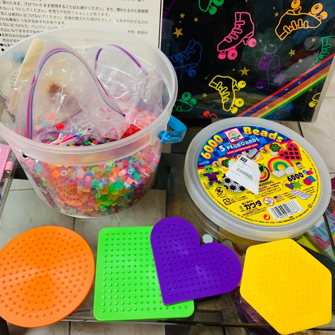 Perler Beads Bucket Multi Mix 4Pegboards, Hobbies & Toys, Stationary ...