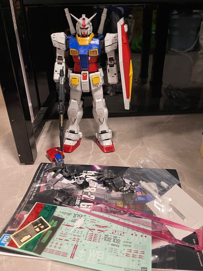 pgu pg perfect grade unleashed rx-78-2 gundam 高達模型 已砌 素組 無盒, 興趣及遊戲, 玩具 ...