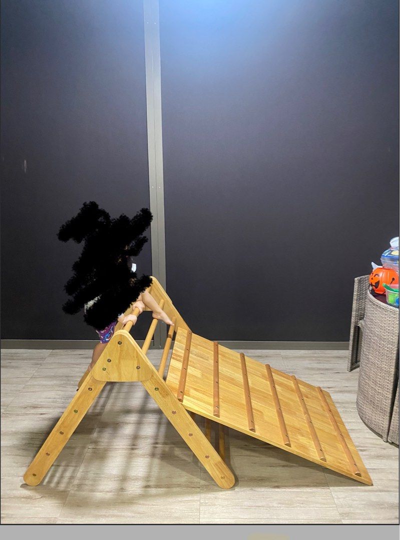 Pikler triangle with ramp, Babies & Kids, Baby Nursery & Kids Furniture ...