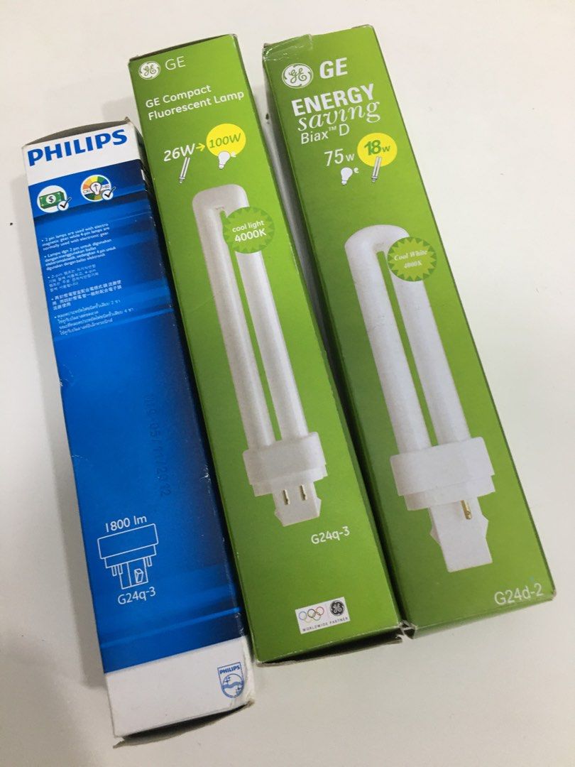 PLC Light Bulb 26W and 18W, Furniture & Home Living, Lighting & Fans ...