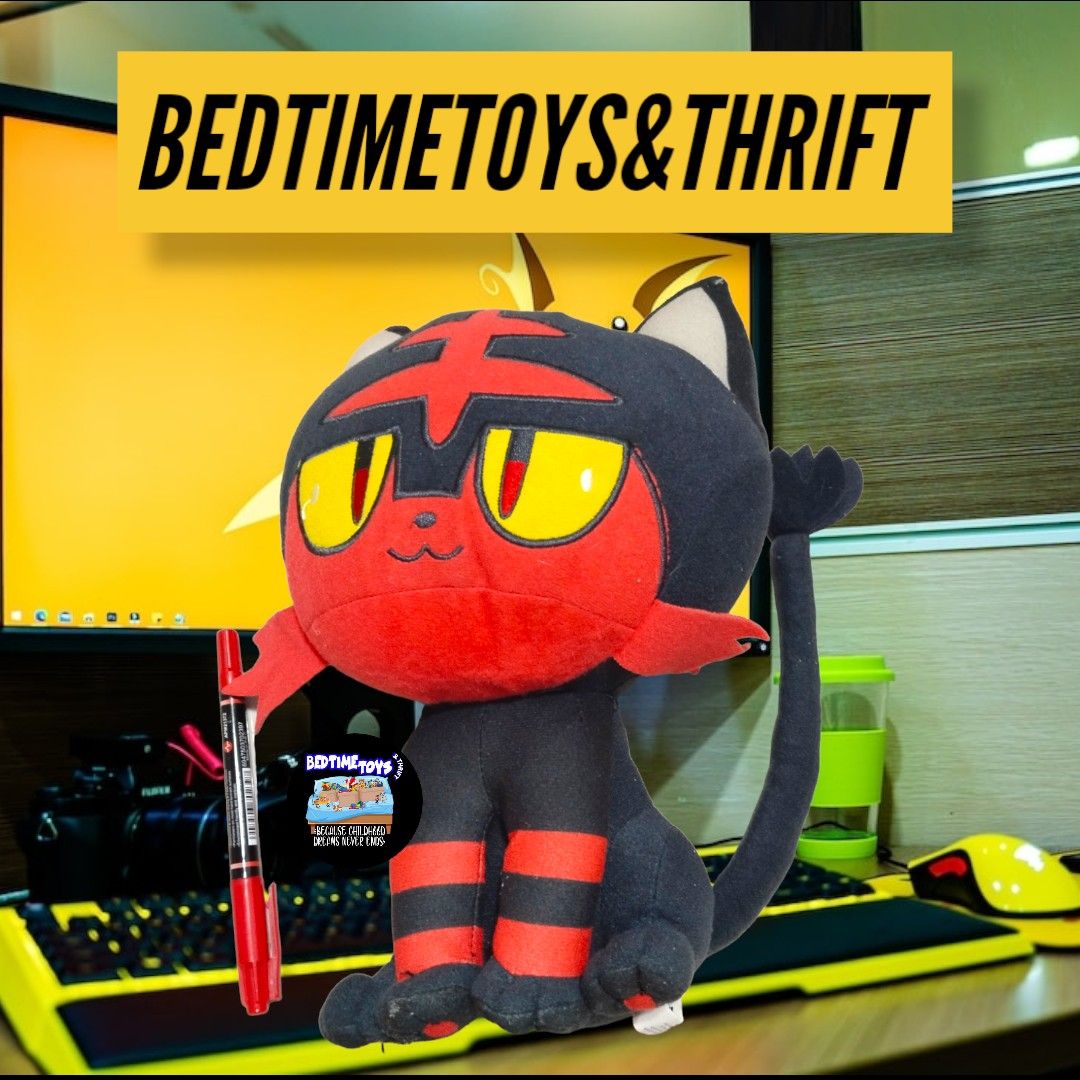 POKEMON LITTEN TOY FACTORY PLUSH SOFT TOYS, Hobbies & Toys, Toys & Games on Carousell