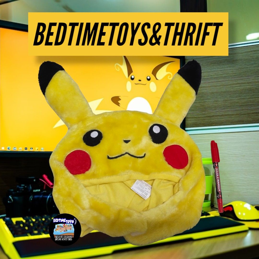 POKEMON PIKACHU COSTUME HAT NINTENDO, Men's Fashion, Watches ...