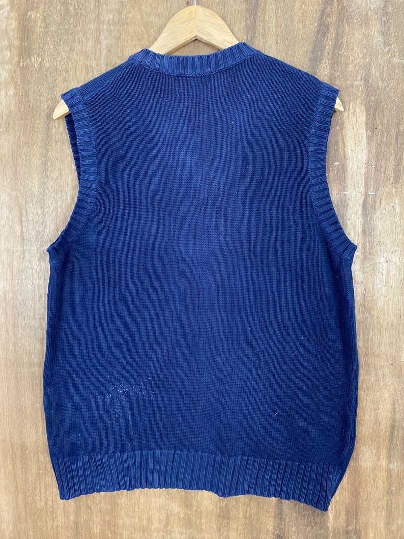 Polo Ralph Lauren Dark Blue Knit Vest, Men's Fashion, Coats, Jackets ...