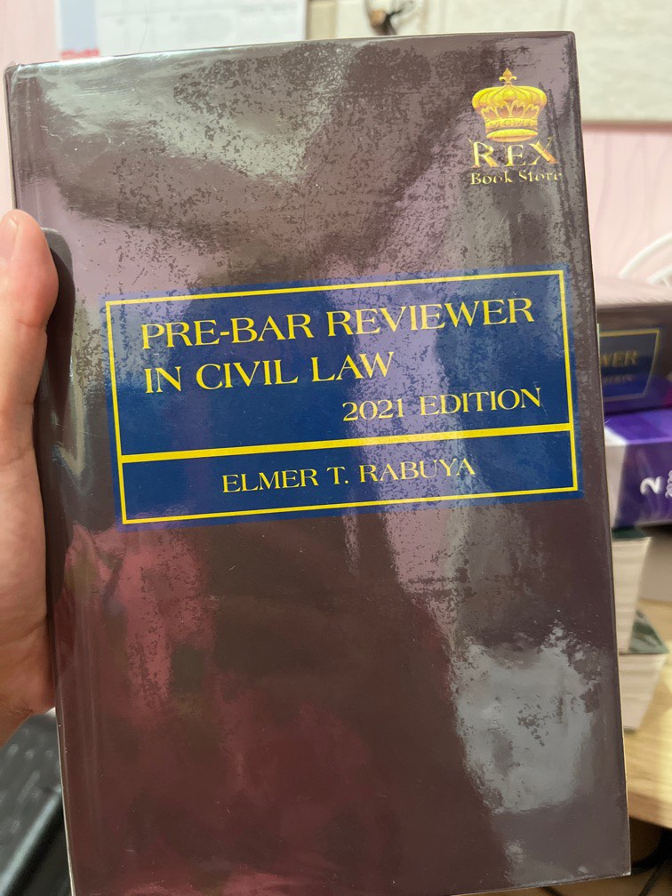 Pre-bar reviewer in civil law 2021-Rabuya, Hobbies & Toys, Books ...