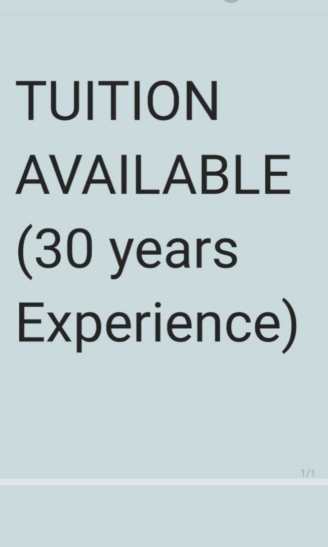 Primary Tuition, Learning & Enrichment, Enrichment & Tuition on Carousell