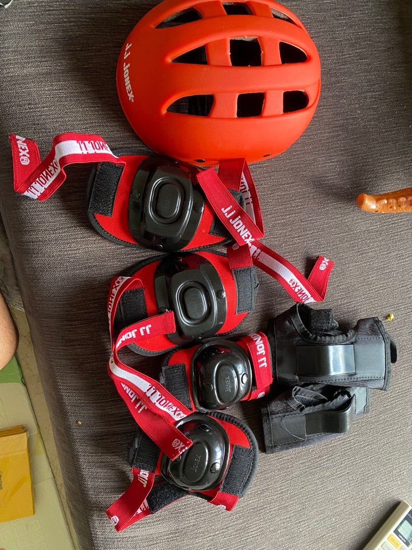 Protect bicycle riding roller skates safety helmet and elbow and knee ...