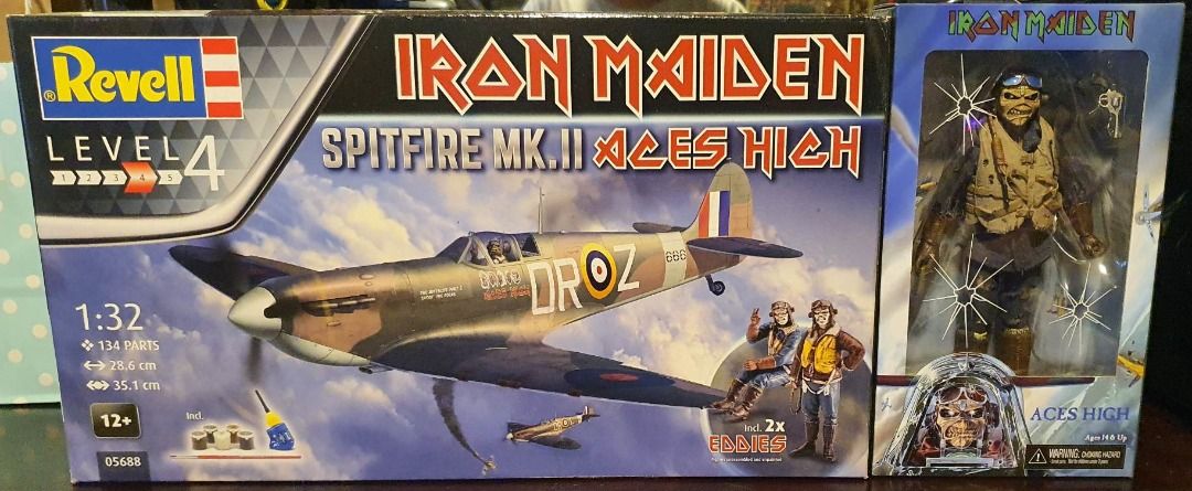 Revell Iron Maiden Aces High Spitfire MK.II WW2 Plastic Model Kit 05688 ...