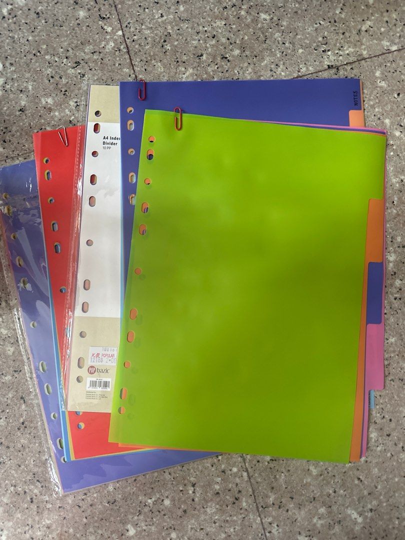 Ring files and dividers, Everything Else on Carousell