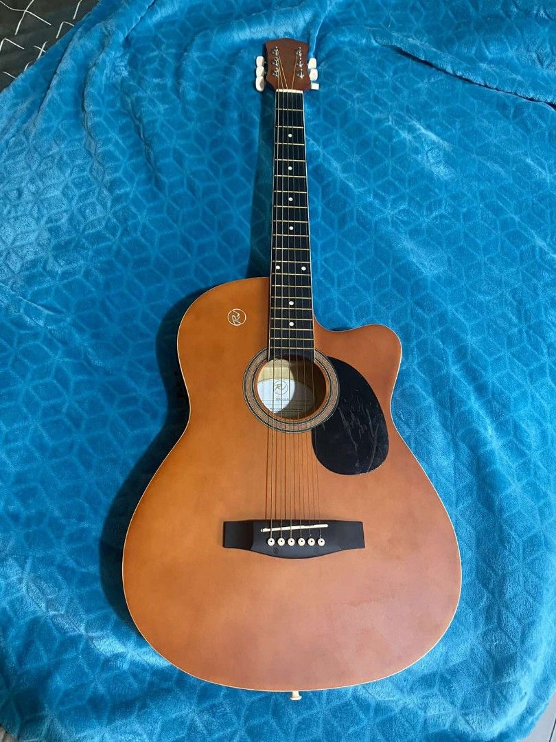 RJ Deluxe Acoustic Guitar, Hobbies & Toys, Music & Media, Musical Instruments on Carousell