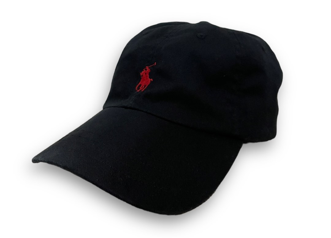 RL Cotton Strap Cap Small Red Logo ( One Size Fits All ), Men's Fashion ...