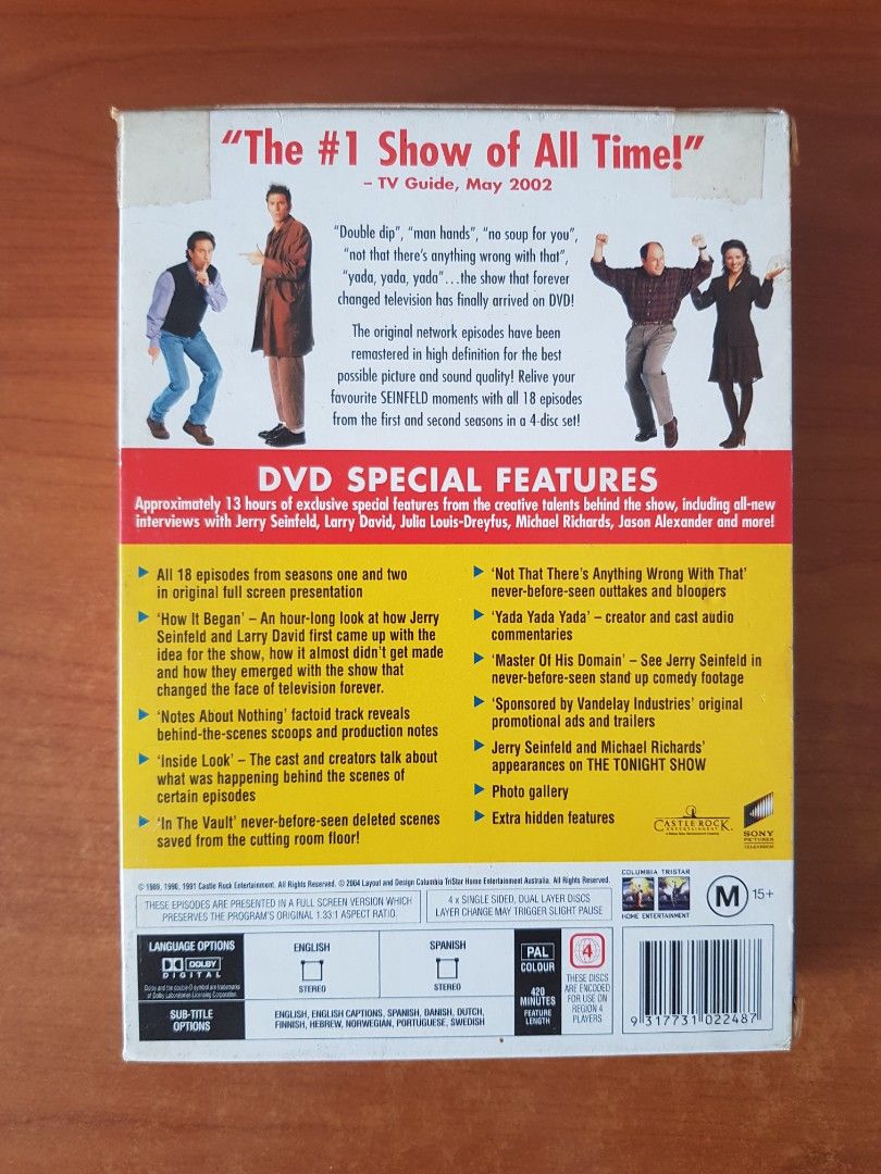 Seinfeld Season 1 & 2 DVD set, Hobbies & Toys, Music & Media, CDs ...