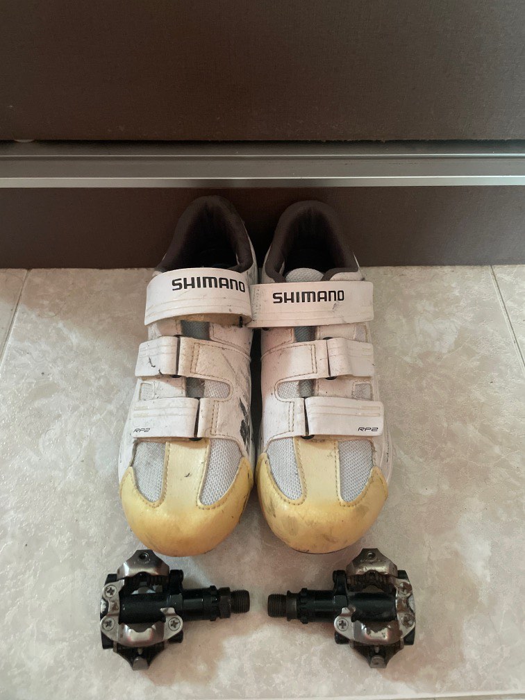 shimano rp2 cycling shoe with clipless pedal, Sports Equipment ...