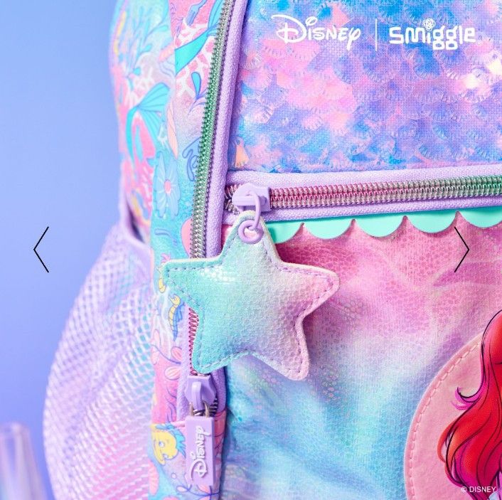 Smiggle Ariel Mermaid Disney Backpack, Women's Fashion, Bags & Wallets ...