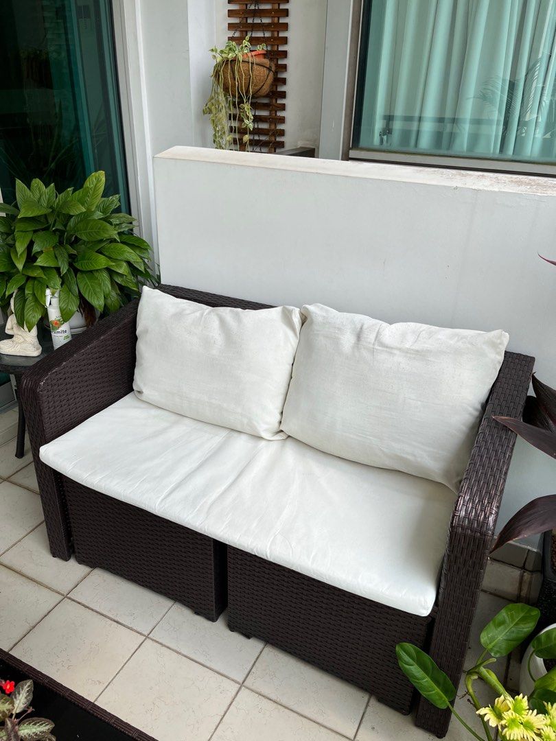 Sofa set for balcony, Furniture & Home Living, Outdoor Furniture on ...