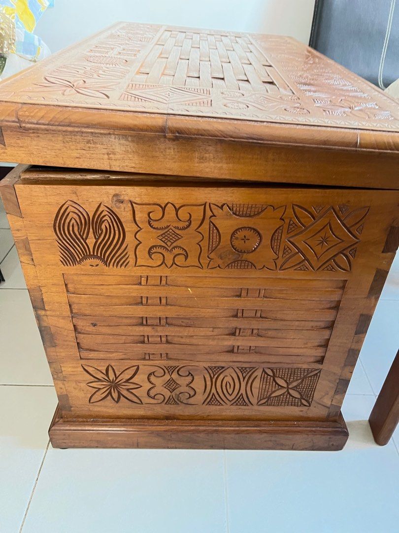 Solid wood storage chest box, Furniture & Home Living, Furniture ...