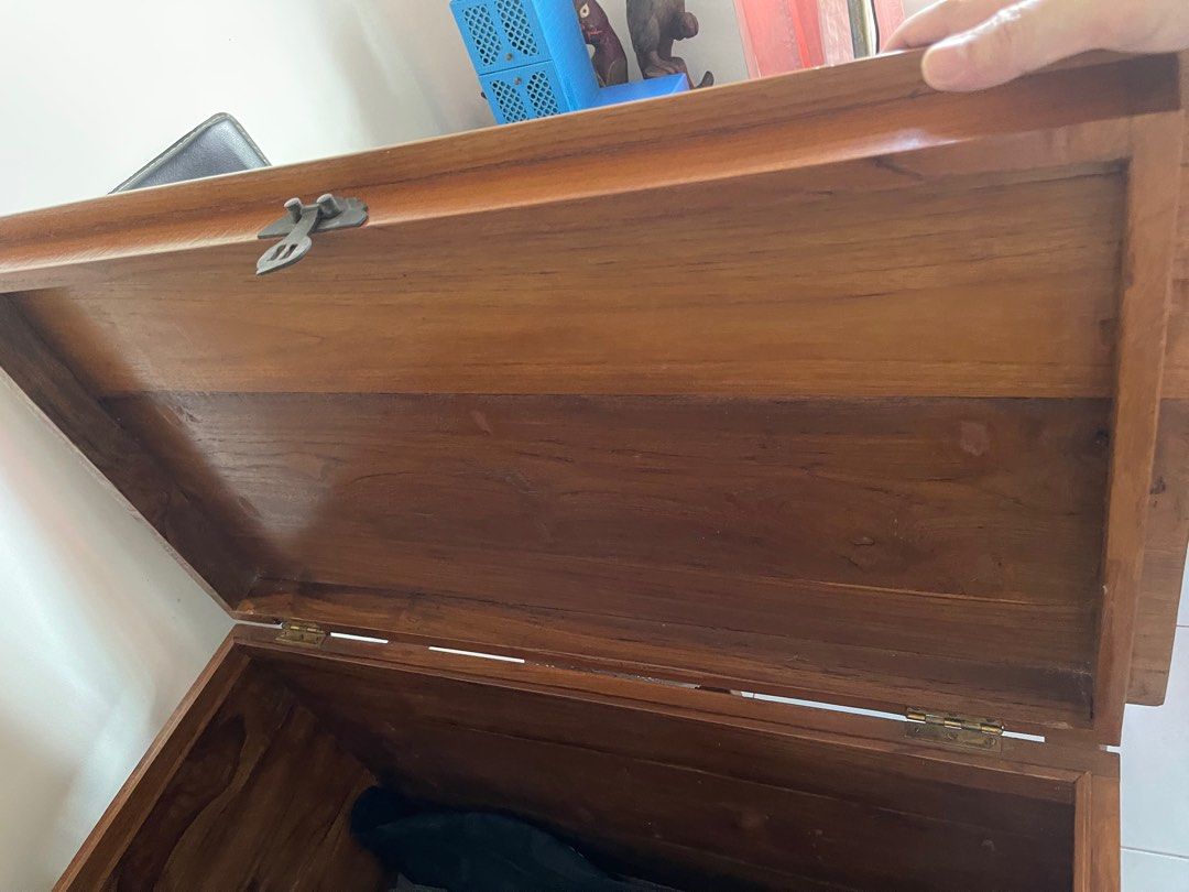 Solid wood storage chest box, Furniture & Home Living, Furniture ...