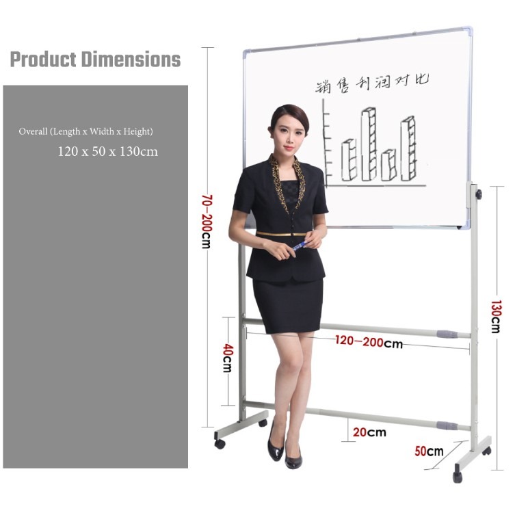 Standing Magnetic Movable White Boar - WhiteBoard/Bulleting Board ...