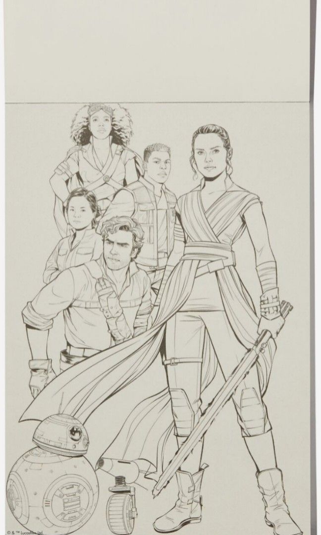 Star Wars Postcard Coloring Book A4 Size, Hobbies & Toys, Books ...