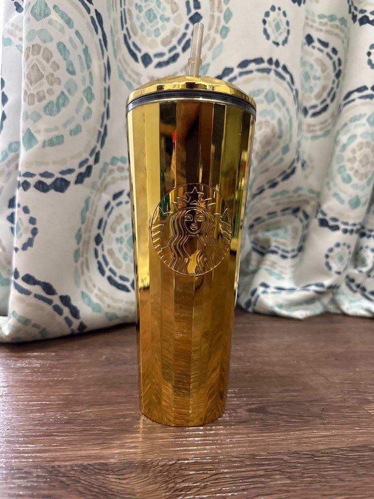 Starbucks Gold Dome Cold Cup, Furniture & Home Living, Kitchenware ...