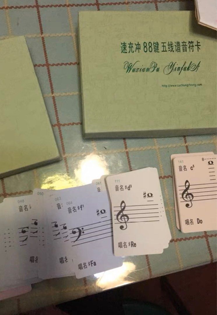 Stave Scores Flashcard, Hobbies & Toys, Music & Media, Music Scores on ...