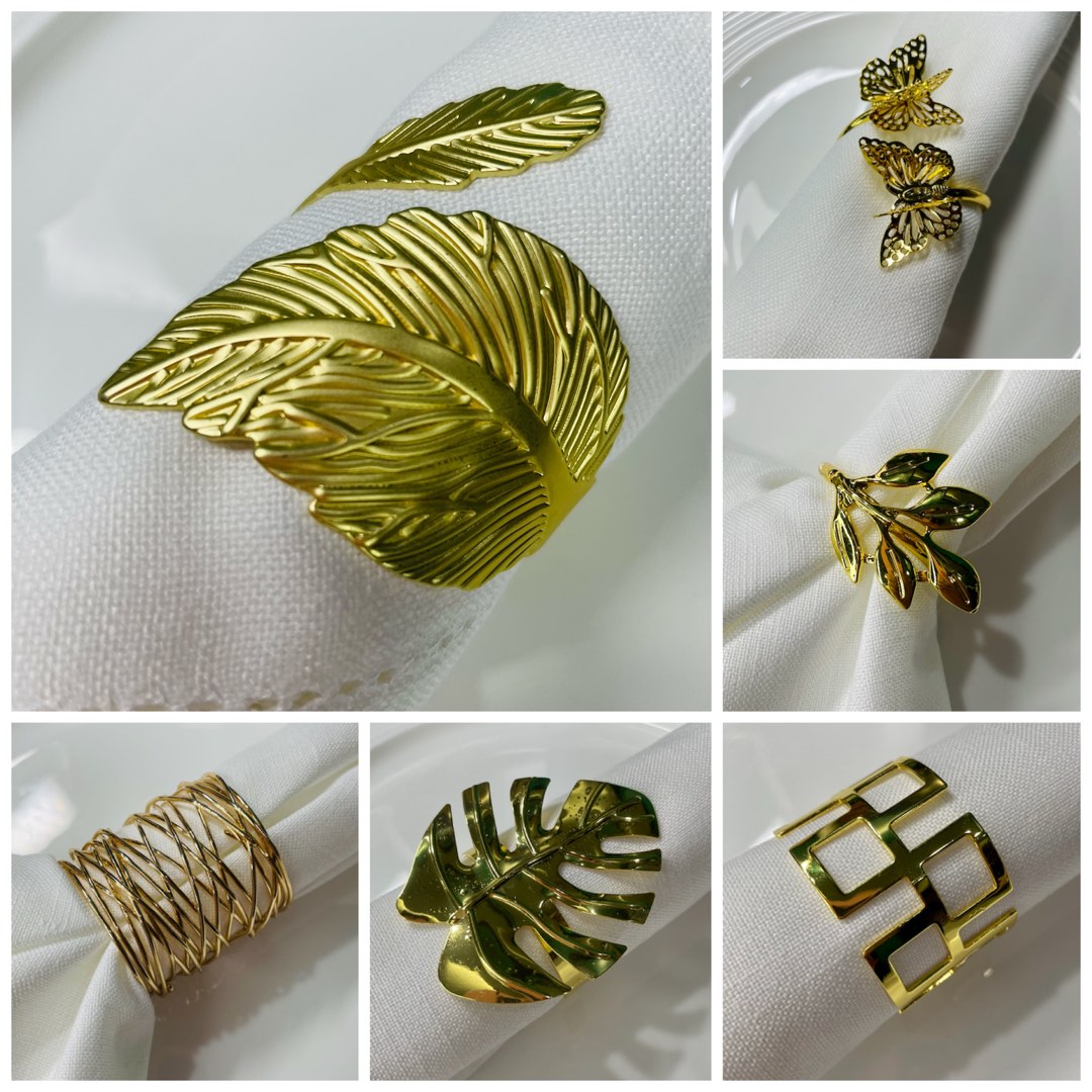 Table Napkin Rings, Set of 6, Furniture & Home Living, Kitchenware ...