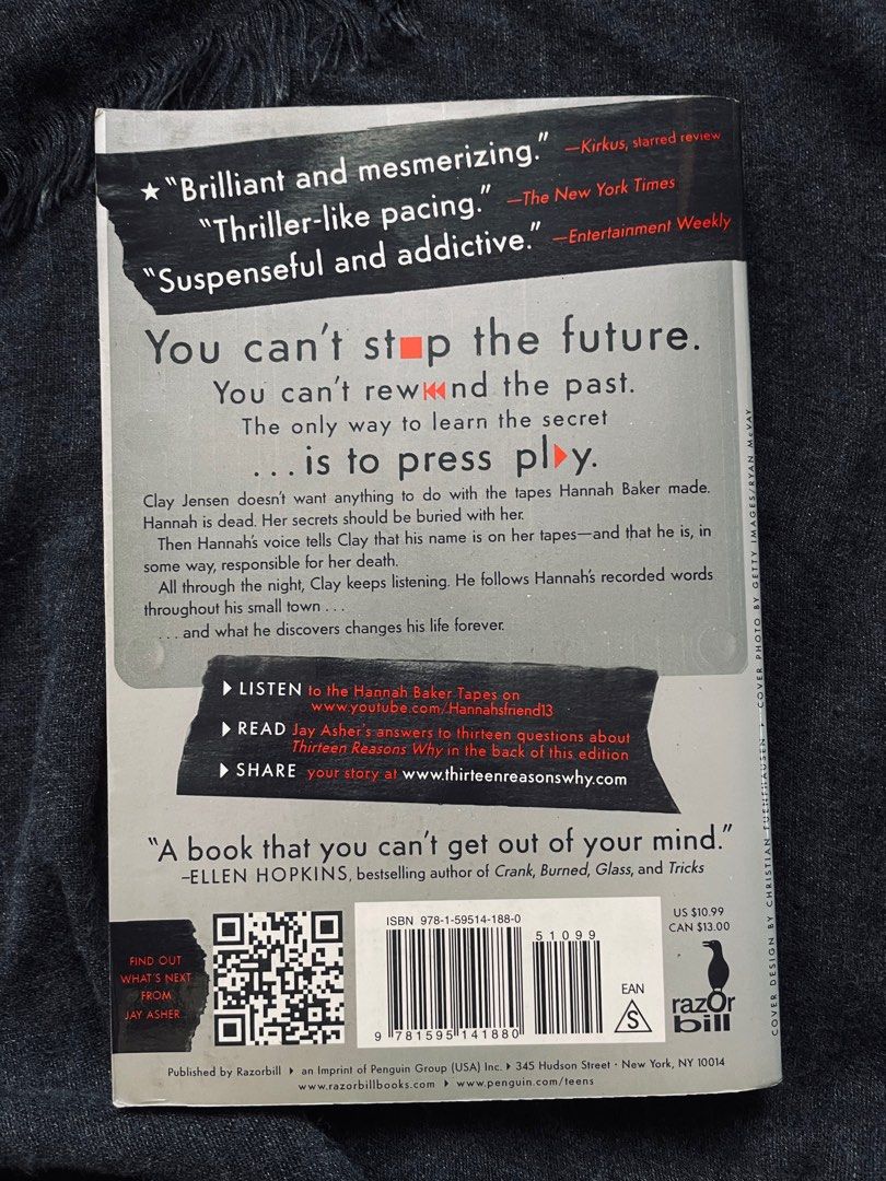 Thirteen Reasons Why by Jay Asher, Hobbies & Toys, Books & Magazines ...
