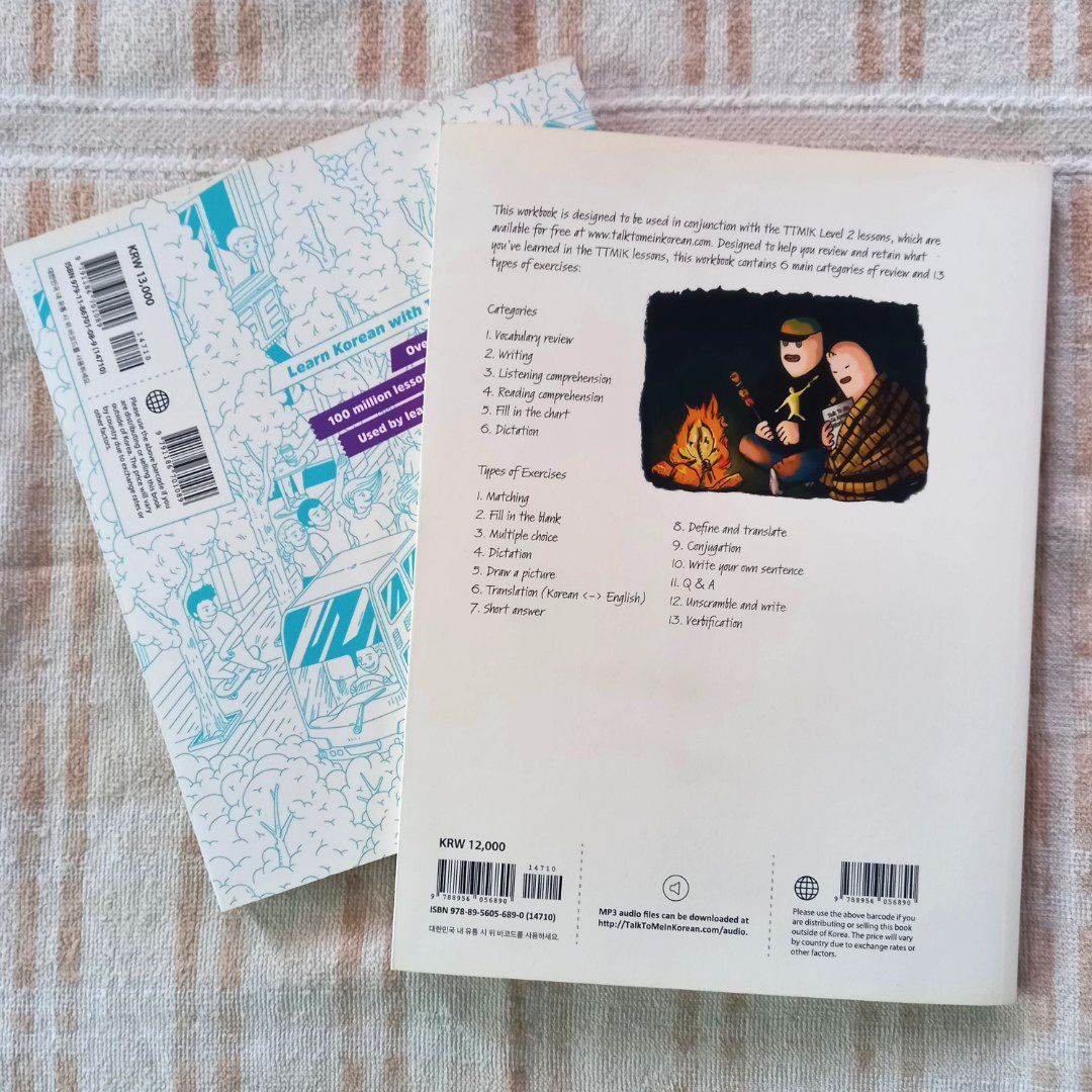 TTMIK Talk To Me In Korean Level 2 (Grammar Textbook + Workbook ...