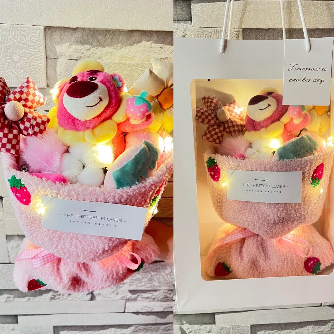 Graduation Day Birthday Valentines Day Plush Bouquet Sanrio Lotso ...