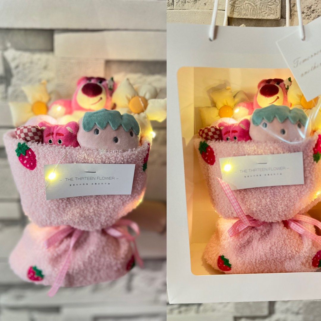 Graduation Day Birthday Valentines Day Plush Bouquet Sanrio Lotso ...