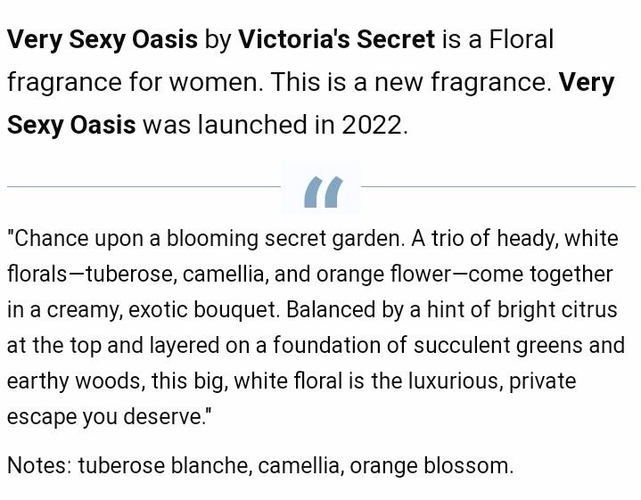 Very Sexy Oasis Mist, Beauty & Personal Care, Fragrance & Deodorants on ...