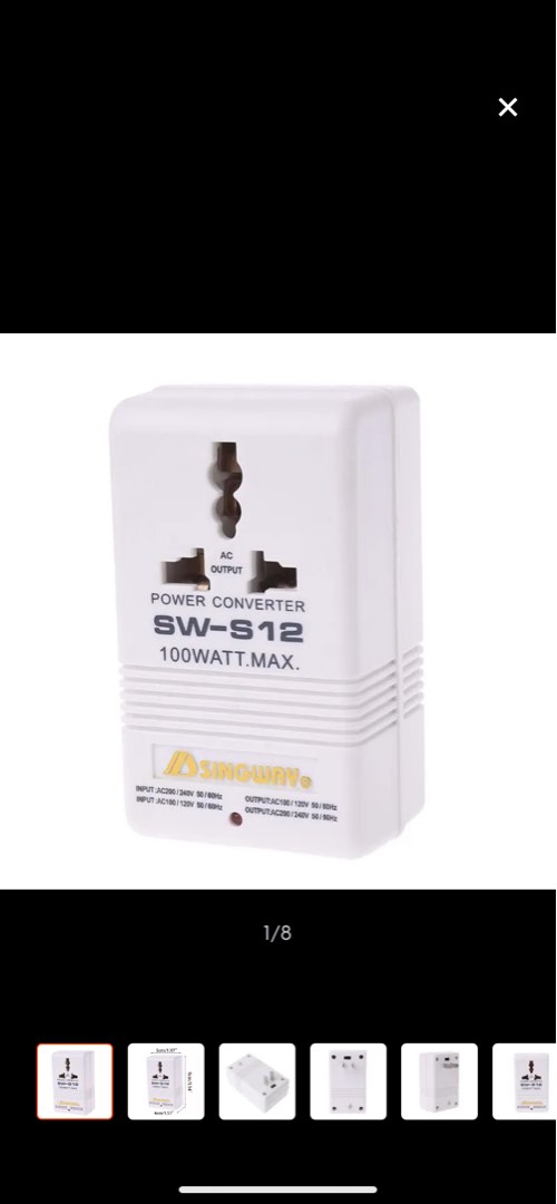 Voltage converter 220/240V to/from 110/120V new, TV & Home Appliances ...