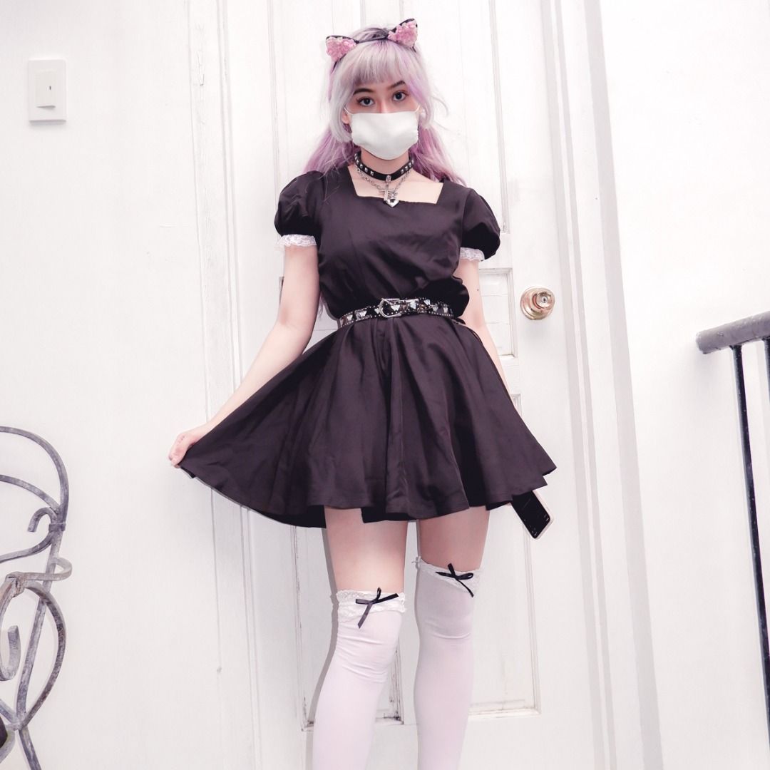 Wednesday Dolly Dress | Black Goth Gothic Lolita Dark Lace Alt ...