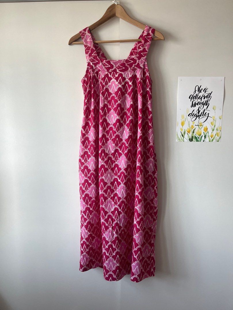 Yeomama Batik Kel Maxi Dress in Rose Dawn (Yeomamabatik) Breast Cancer ...