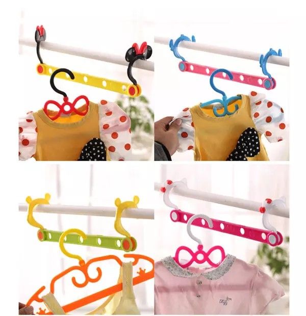 MINNIE MOUSE KIDS HANGER SET/ 29cm Clothes Hanger w/ Hook Eco-friendly ...