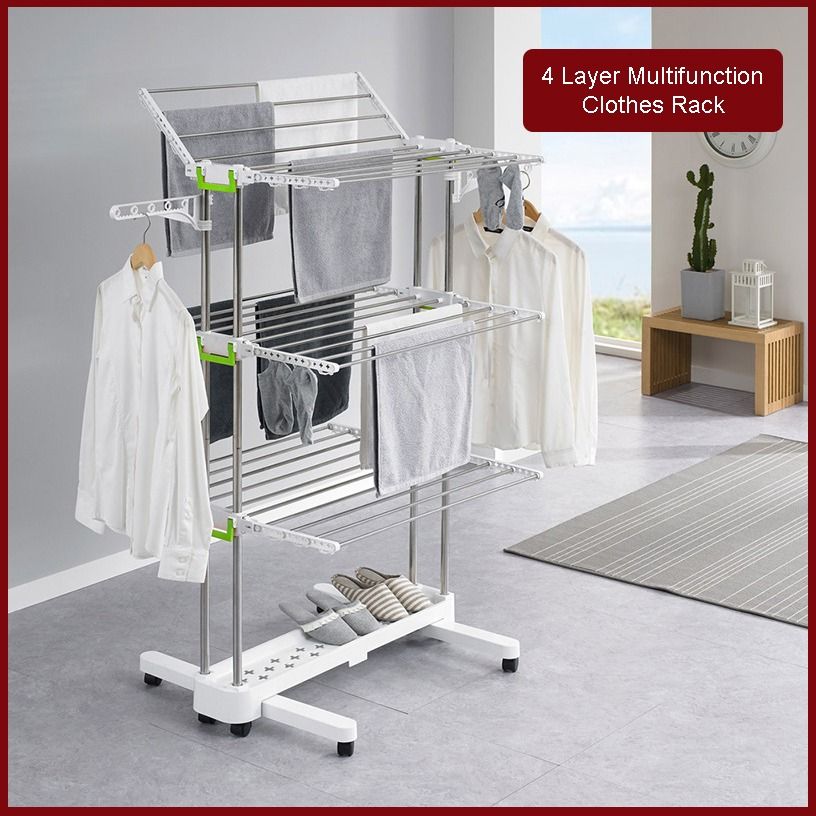 3-Tier Korean Clothes drying laundry rack, Furniture & Home Living ...