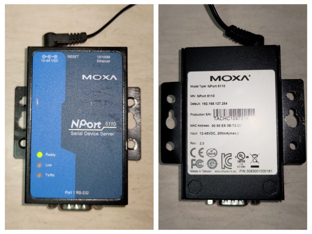 = MOXA NPort 5110 =, 電腦及科技產品, 電腦周邊產品, Wifi及上網相關產品在旋轉拍賣