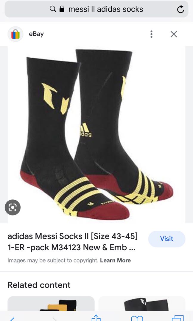Adidas Messi II socks, Men's Fashion, Footwear, Shoe inserts ...