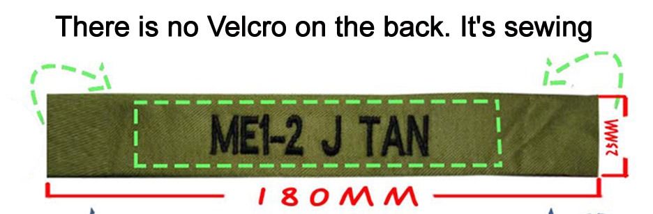 Army/ Navy/ Airforce Name Tag ILBV Name Logo Embroidery Tag, Hobbies ...