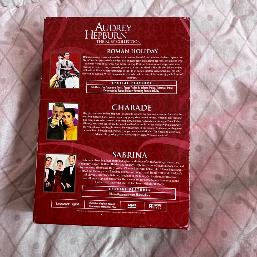 Audrey Hepburn DVDs (Roman Holiday & Charade), Hobbies & Toys, Music ...