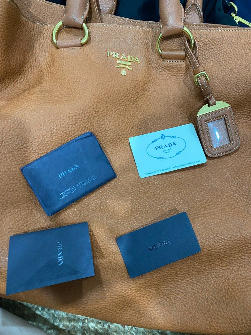 Authenthic Prada Vit Daino Rame, Women's Fashion, Bags & Wallets, Tote ...