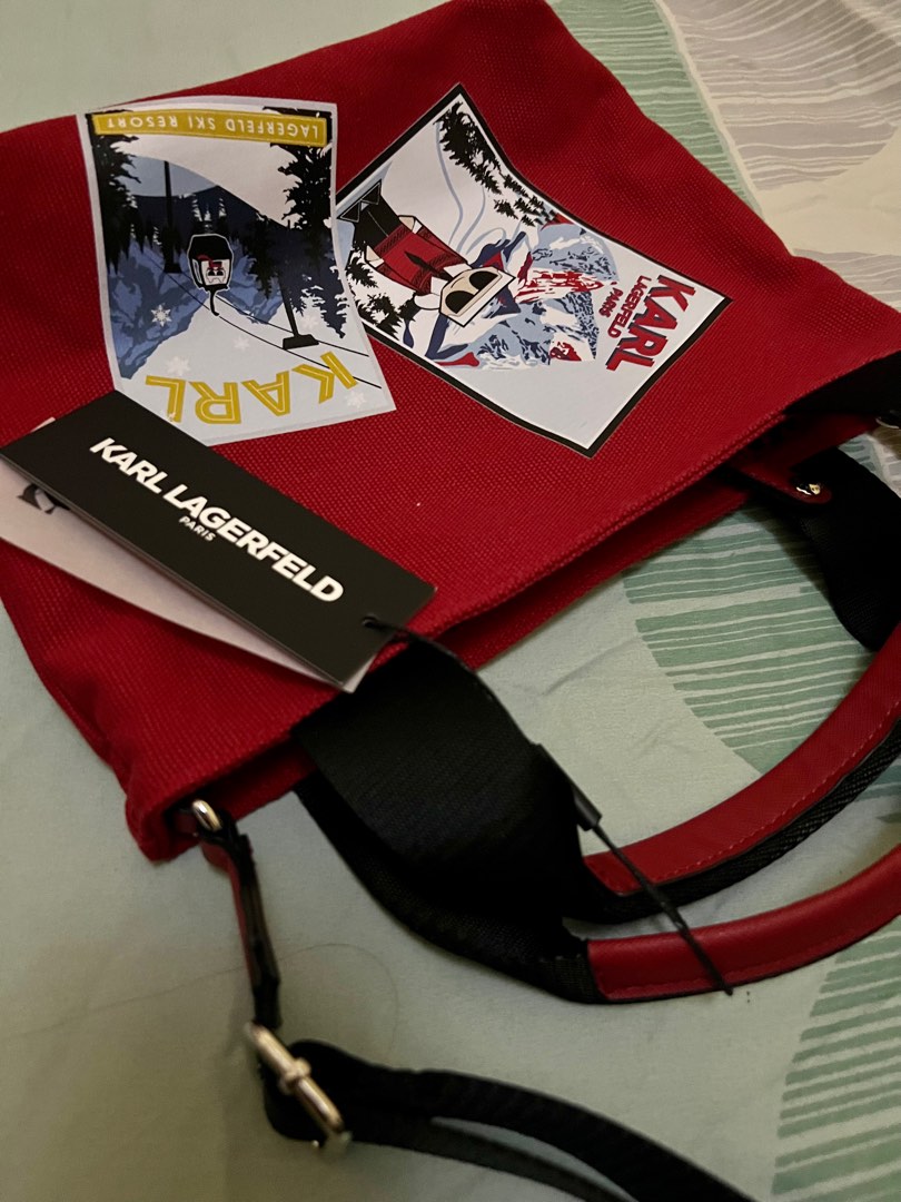 AUTHENTIC Karl Lagerfeld Kristen Small Tote Canvas (with sling), Women ...