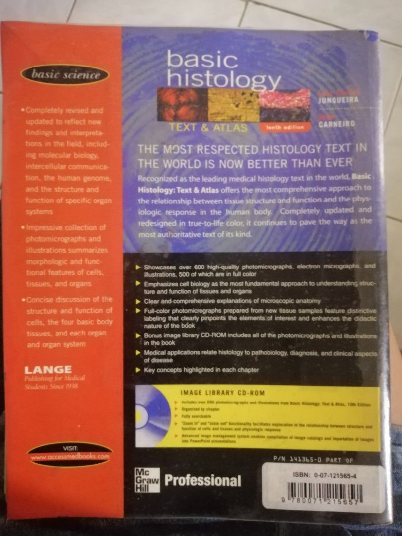 Basic Histology Text & Atlas, Hobbies & Toys, Books & Magazines ...