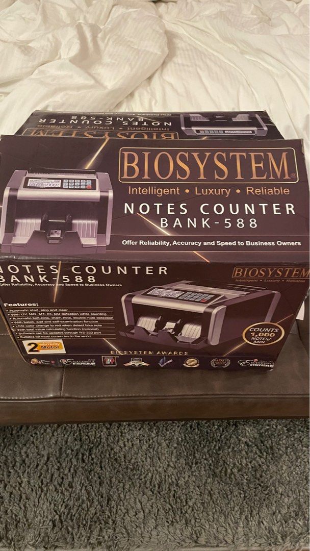 Biosystem Notes Money Counter Bank -588, Computers & Tech, Office ...