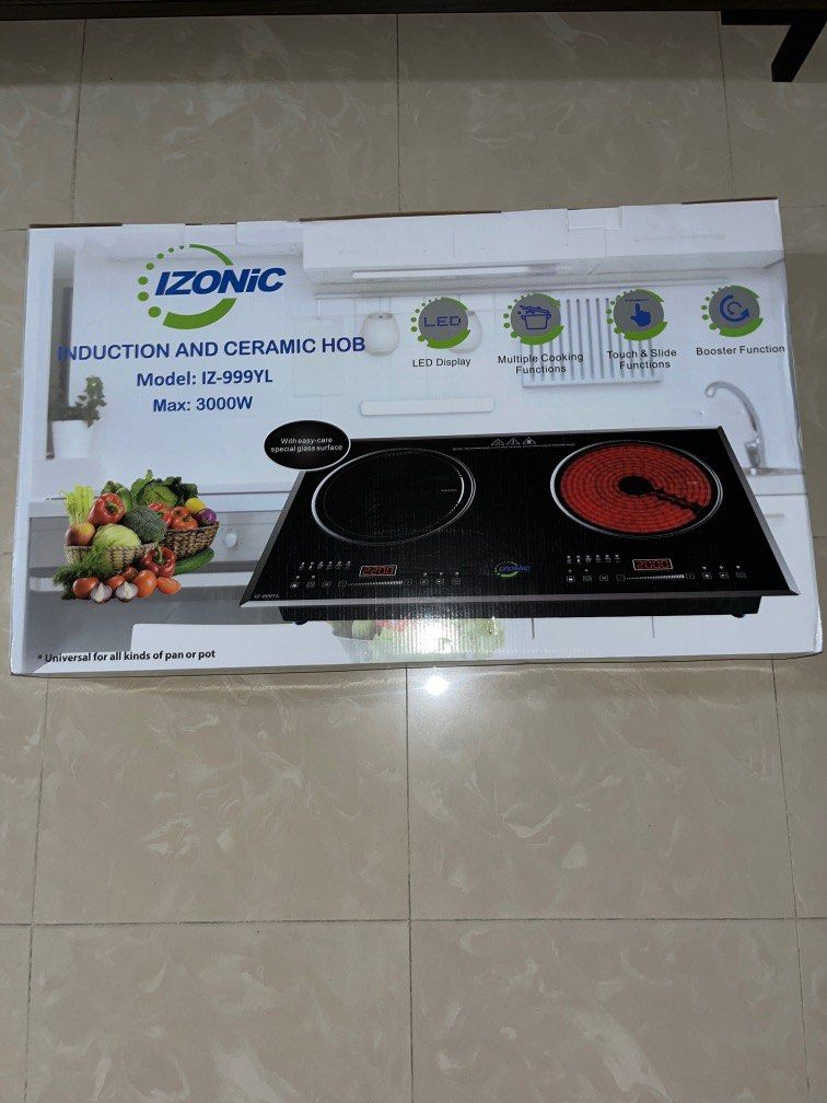 BNIB Izonic Induction Cooker Model IZ-999YL, TV & Home Appliances ...