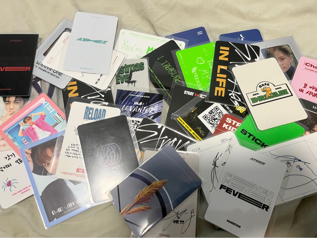 boy group lucky draw photocards stray kids skz nct ateez treasure cix ...