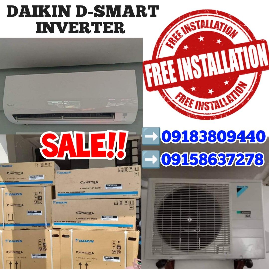 BRAND NEW DAIKIN D-SMART INVERTER SPLIT TYPE AIRCON, TV & Home ...