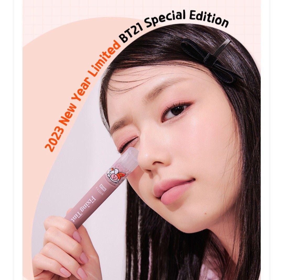 BT21 x Etude Fixing Tint-Dancing Rose Mang, Beauty & Personal Care ...