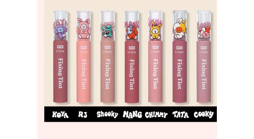 BT21x Etude Fixing Tint-Sleepy Koya, Beauty & Personal Care, Face, Makeup on Carousell