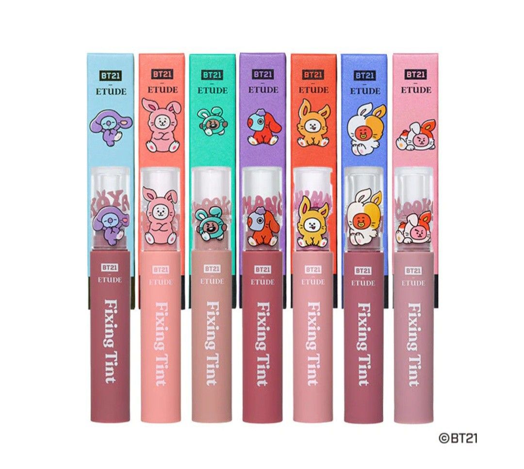 BT21x Etude Fixing Tint-Sleepy Koya, Beauty & Personal Care, Face, Makeup on Carousell